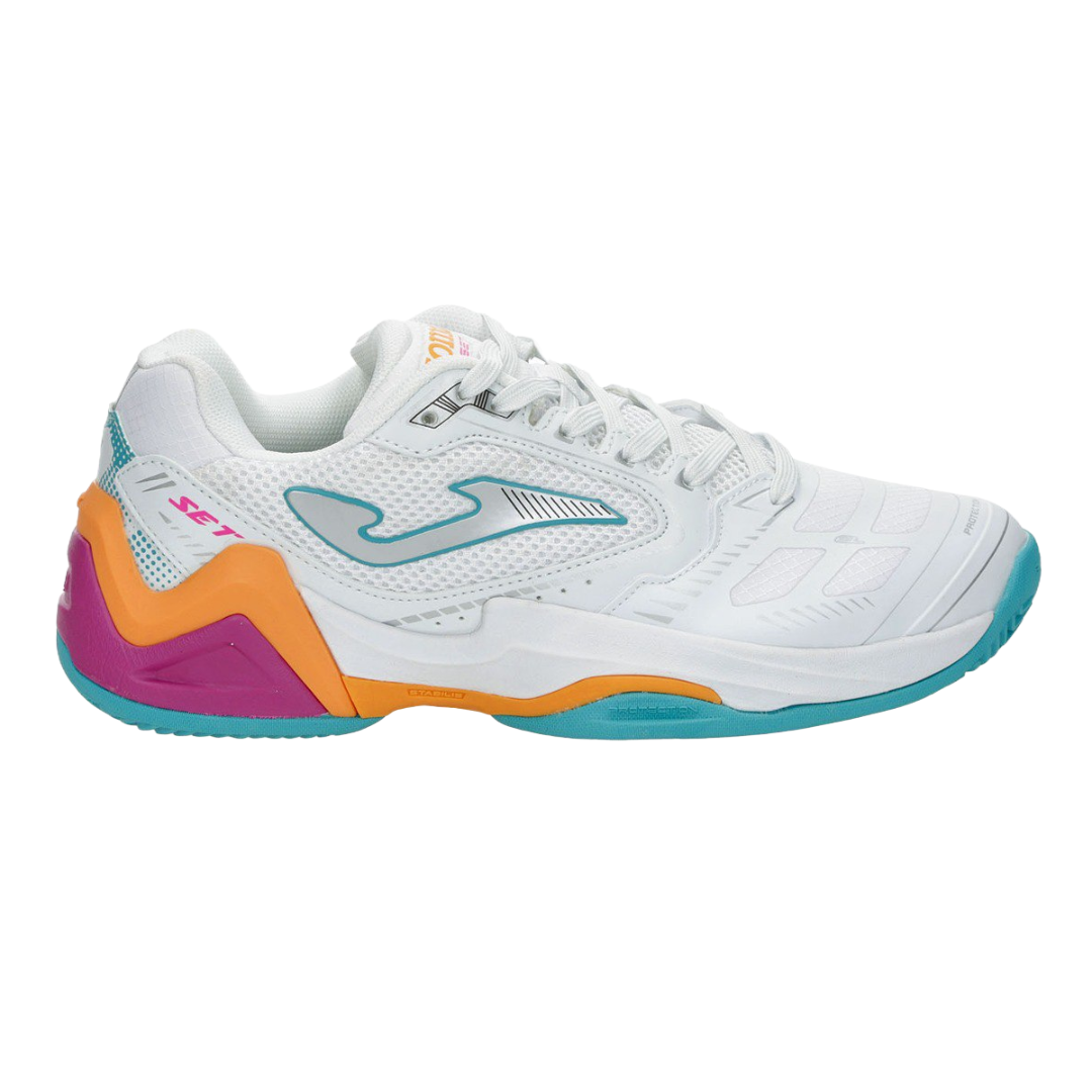 Кроссовки для тенниса женские Joma T.Set Clay - White/Blue/Pink/Orange ...
